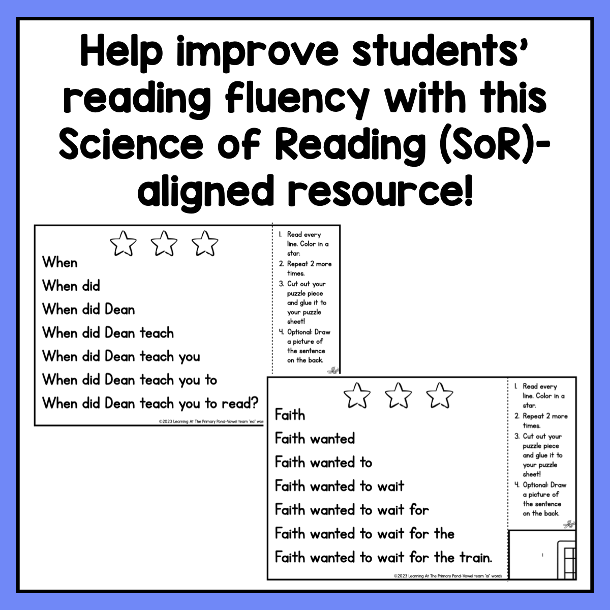 Decodable Sentence Fluency Pyramids | Vowel Teams Set – learning-at-the ...