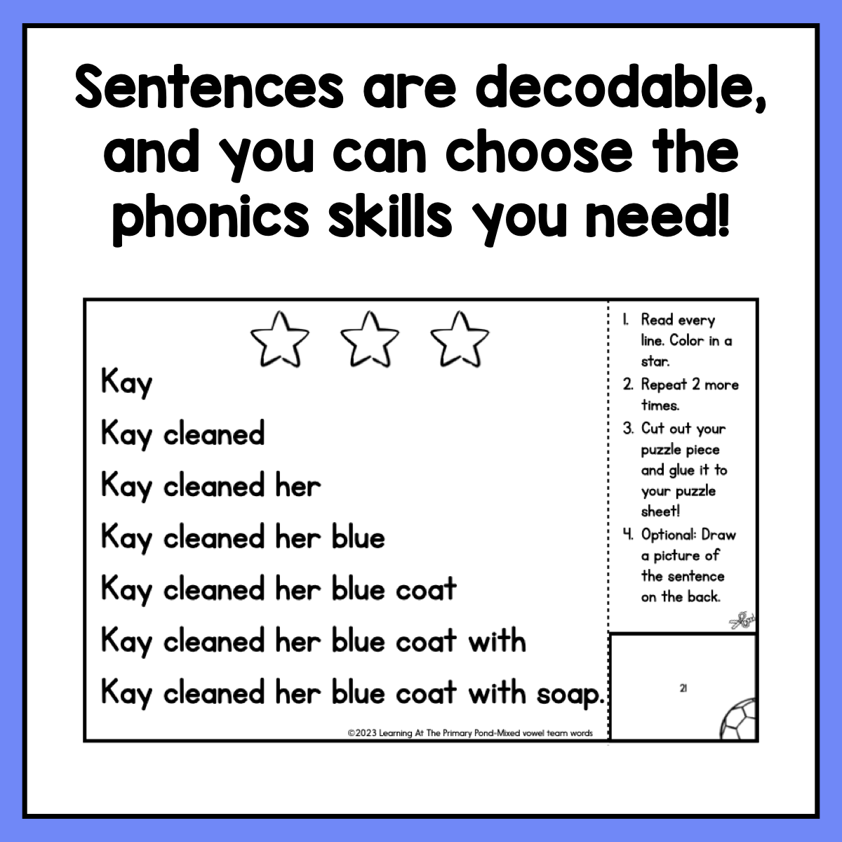 Decodable Sentence Fluency Pyramids | Vowel Teams Set – learning-at-the ...