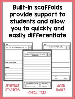 First Grade Opinion Writing Prompts For Differentiation – learning-at ...