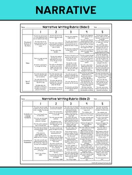 Second Grade Writing Rubrics - Narrative, Informational, and Opinion G ...