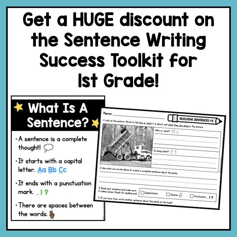 Sentence Writing Success Toolkit for 1st Grade – learning-at-the ...