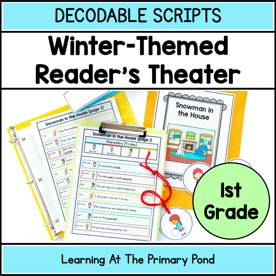 Decodable Winter-Themed Reader's Theater Play Scripts for 1st Grade ...
