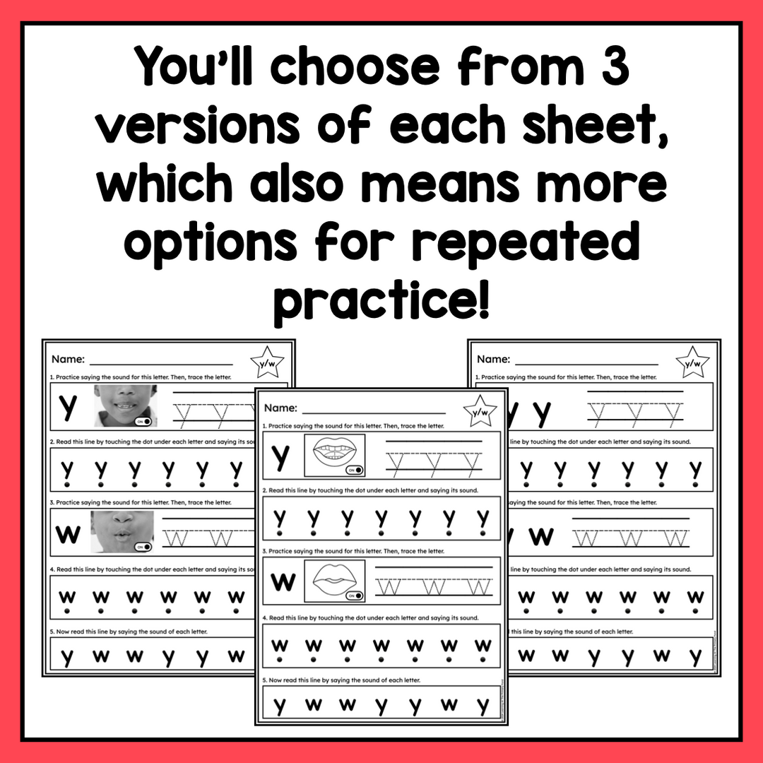 Letter Sound Practice Worksheets | Compare & Contrast Phonics ...