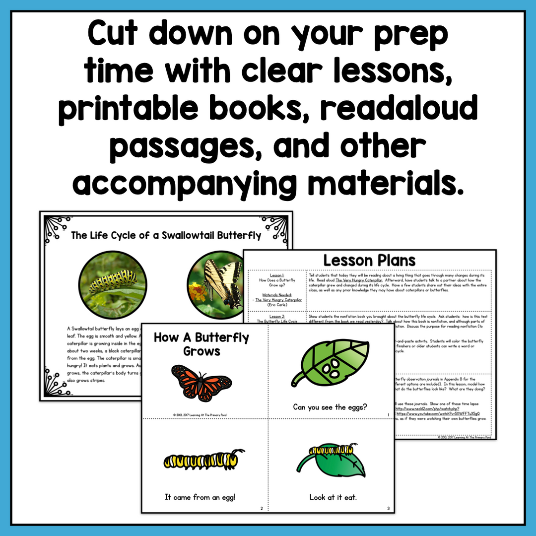 Life Cycle of a Butterfly | Science and Literacy Unit – Learning at the ...