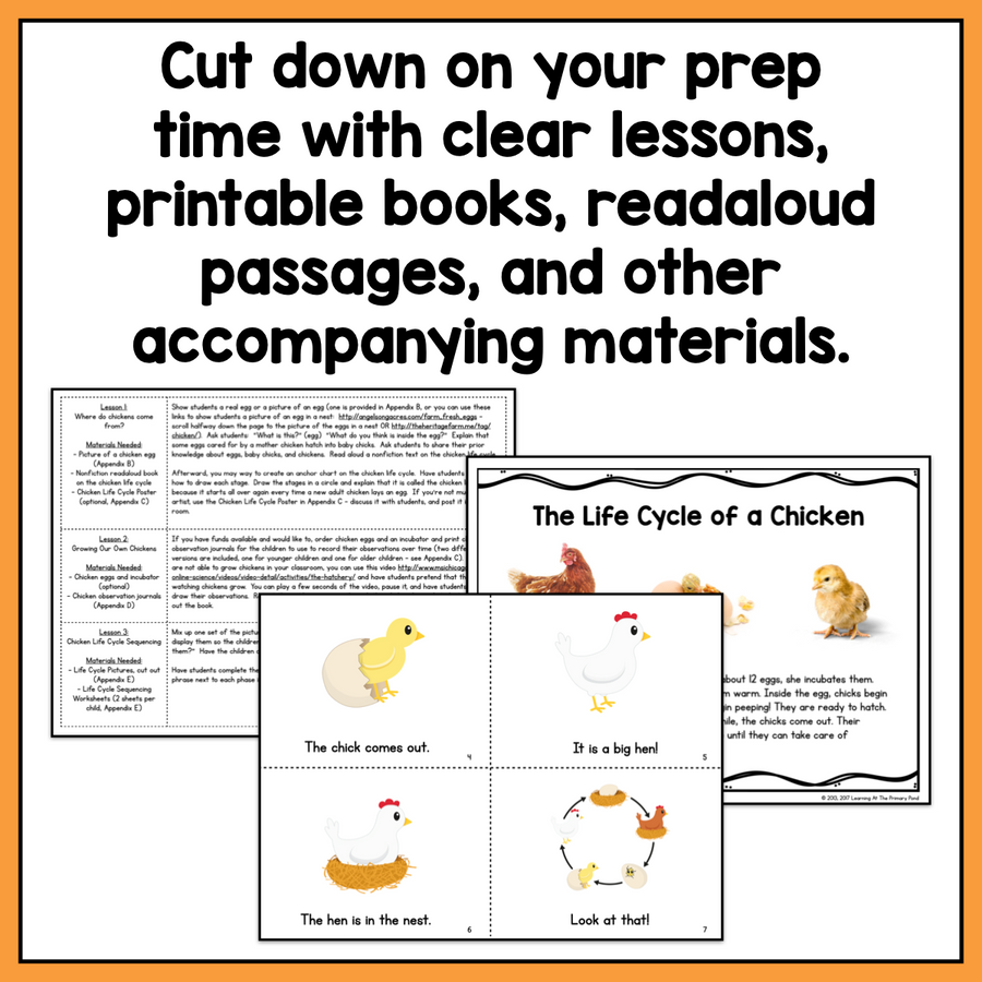 Life Cycle of a Chicken | Science and Literacy Unit – Learning at the ...