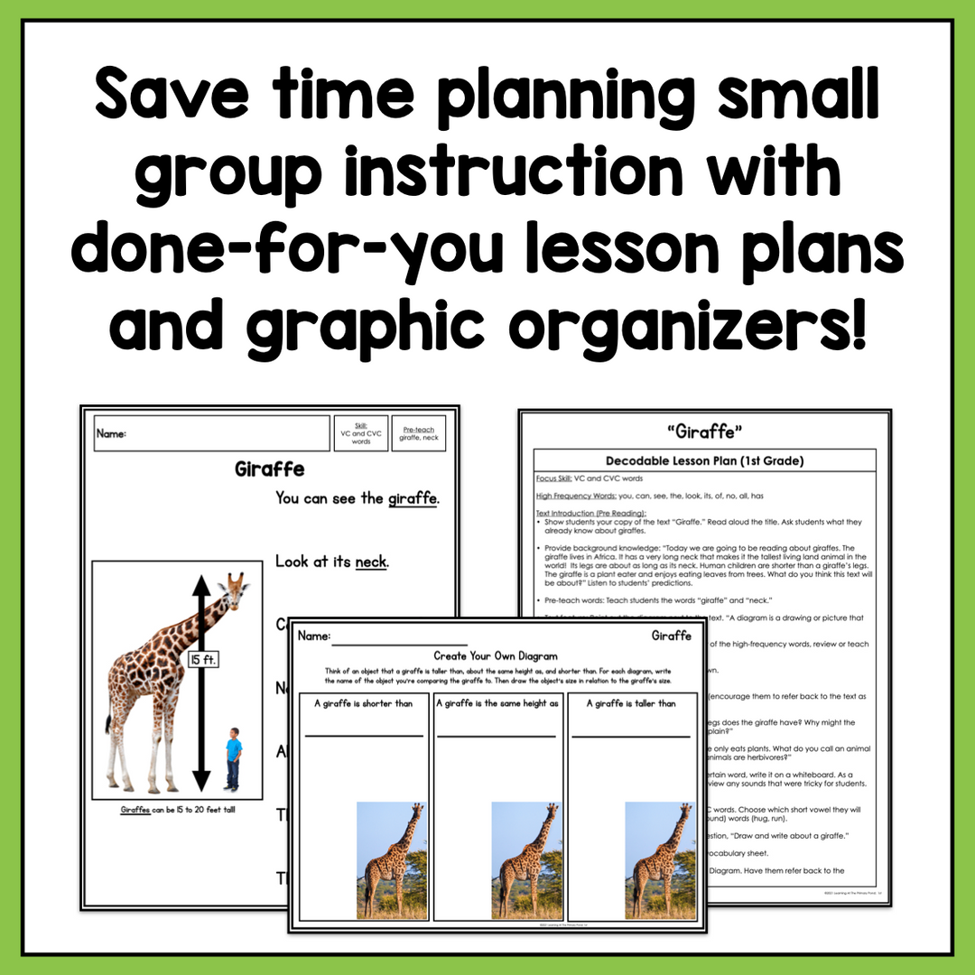 Decodable Safari Texts | Nonfiction Decodable Passages for First Grade ...