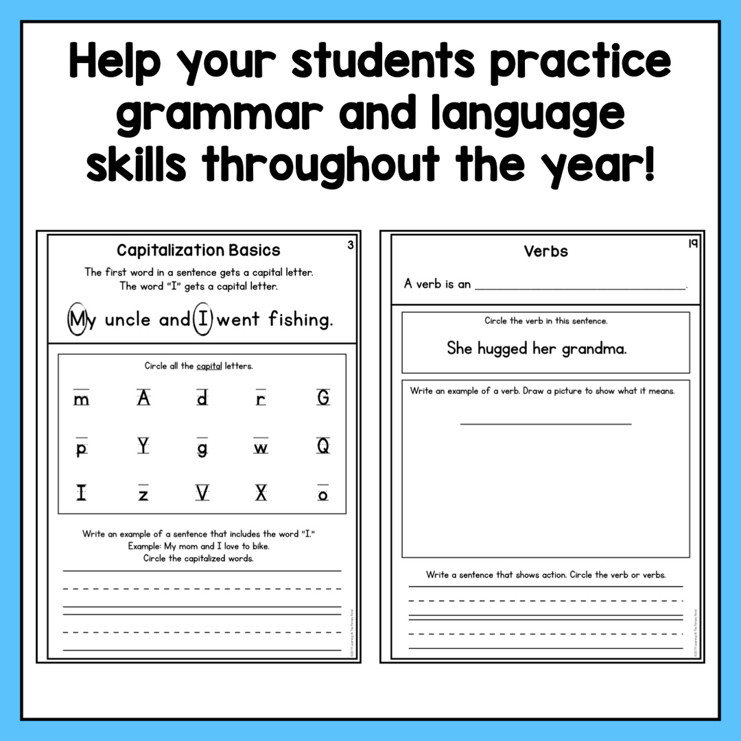 First Grade Grammar – Learning at the Primary Pond