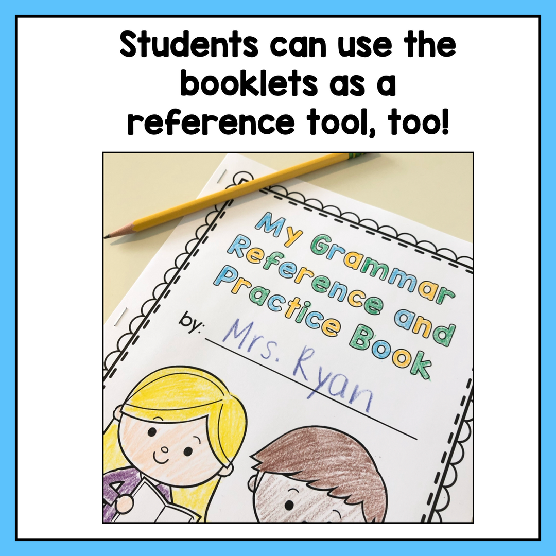 First Grade Grammar Workbook {My Grammar Reference and Practice Book ...