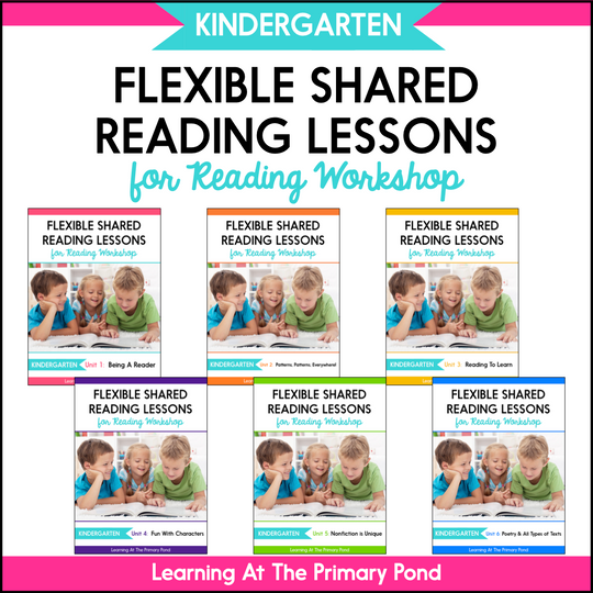 Kindergarten Reading Workshop BUNDLE of Shared Reading Lessons ...