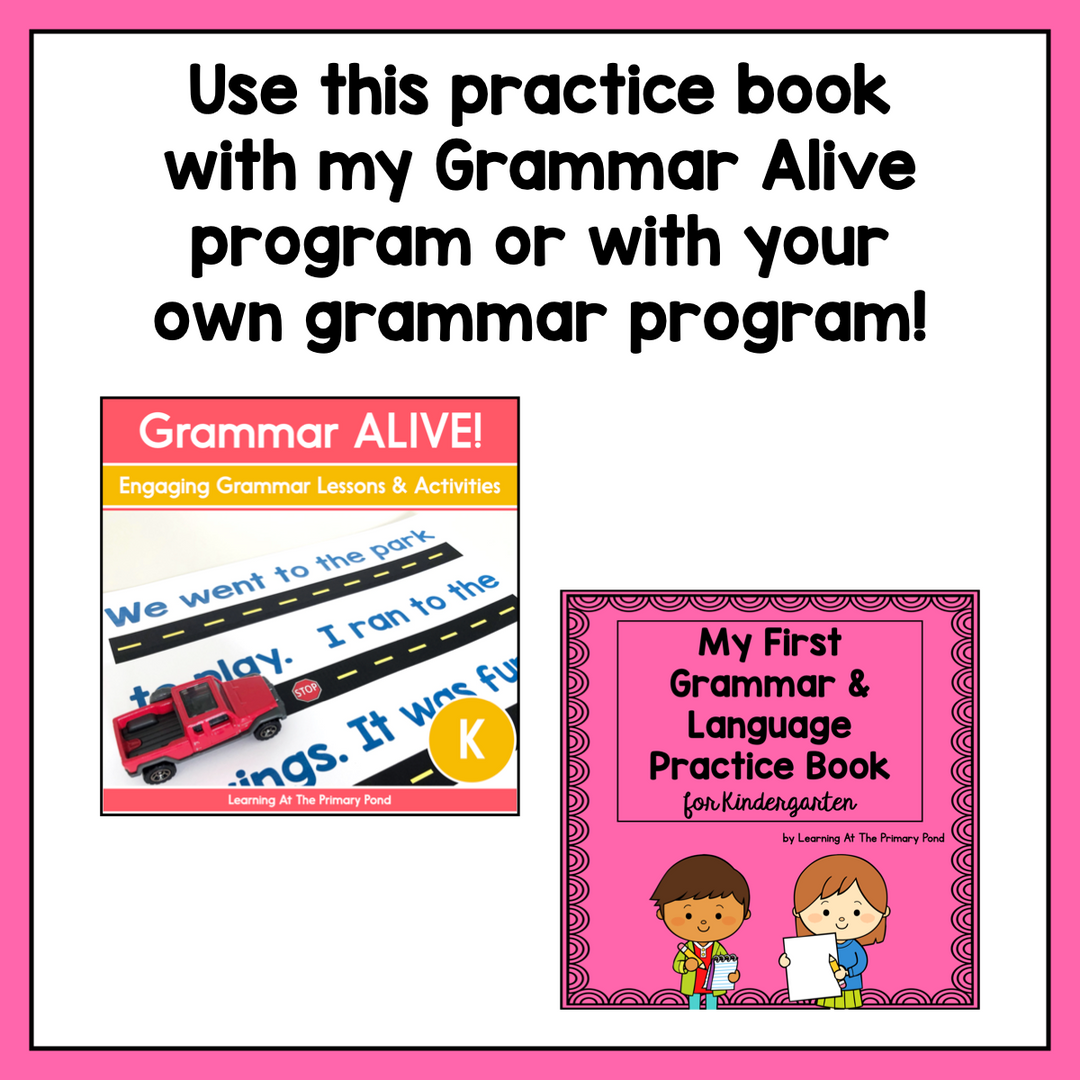 Kindergarten Grammar Workbook {My First Grammar & Language Practice Bo ...