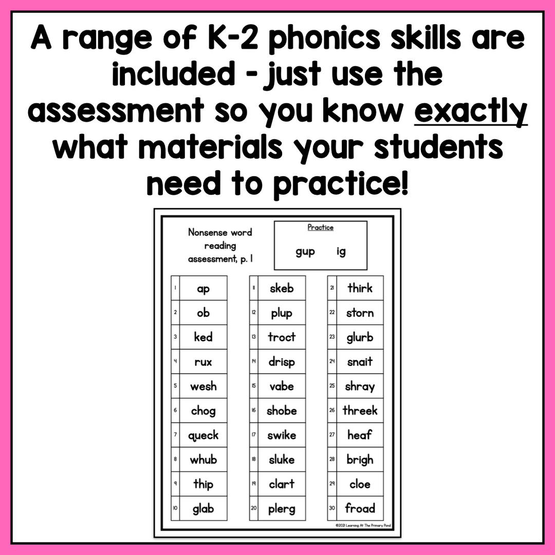 Nonsense Word Games for Kindergarten, 1st, and 2nd grade {Four Seasons ...