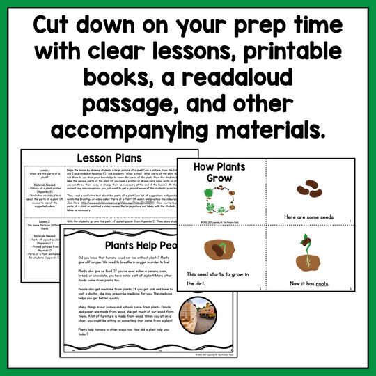 Plant Life Cycle and Parts of a Plant | Science and Literacy Unit ...