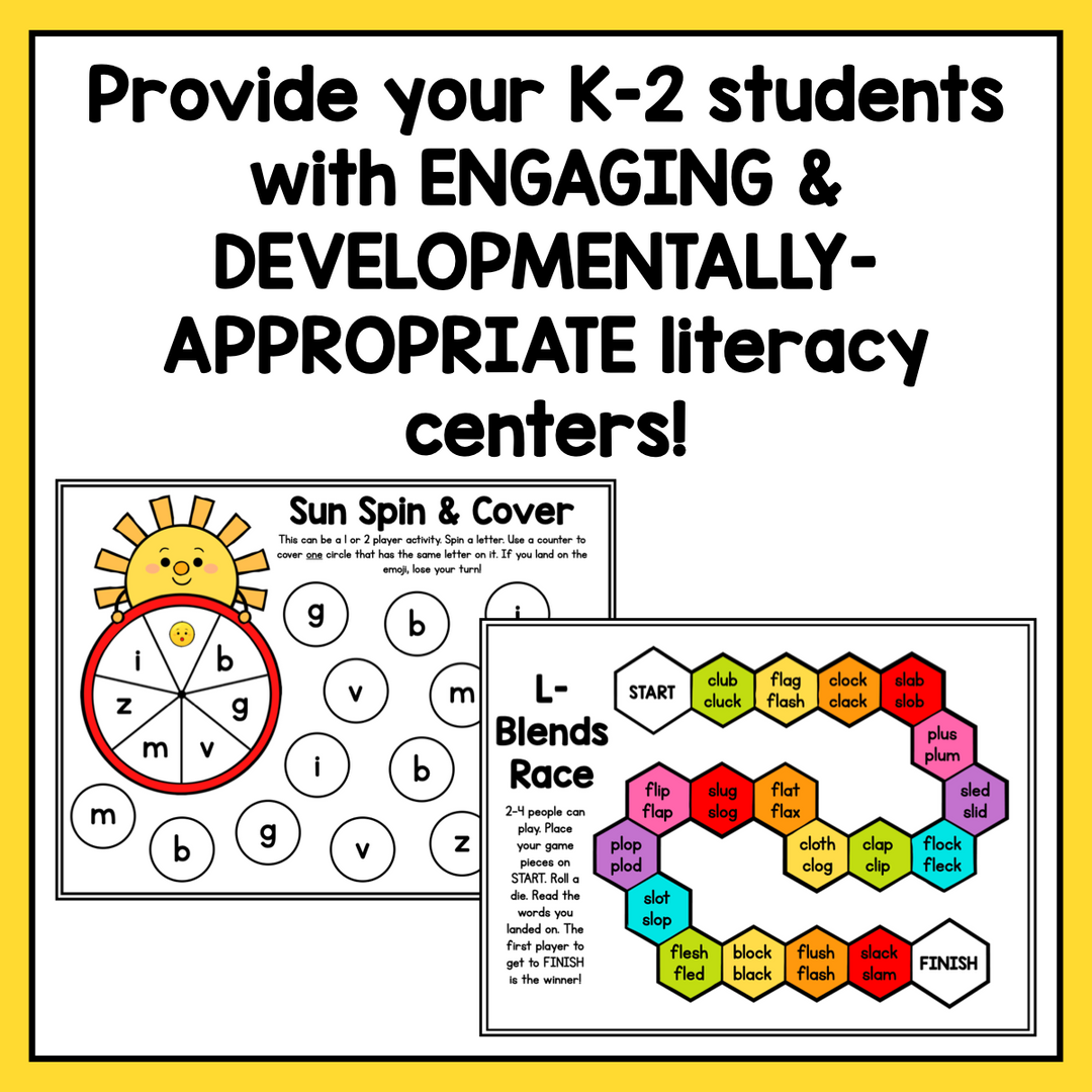 Literacy Centers - Kindergarten – Learning at the Primary Pond