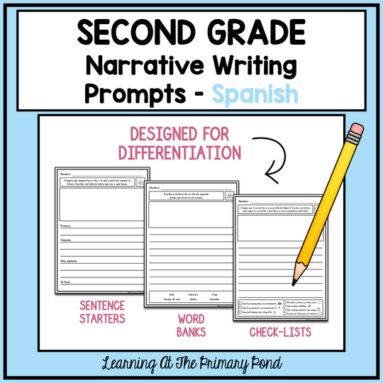 SPANISH Writing Prompts For Second Grade Narrative Writing – Learning ...