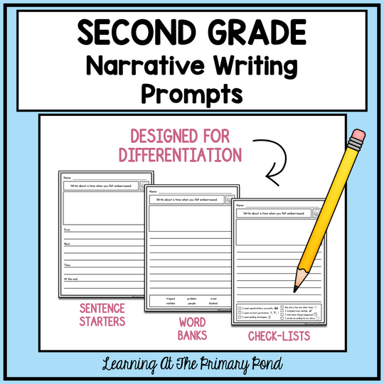 Second Grade Narrative Writing Prompts For Differentiation – Learning ...