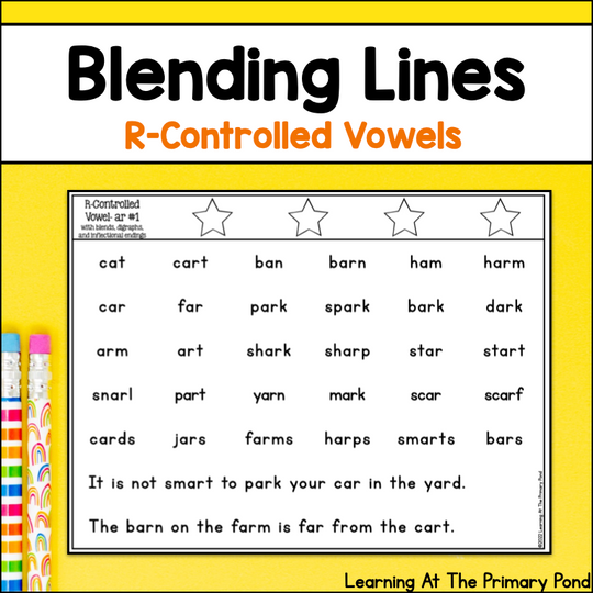 Blending Lines | R-Controlled Vowels – Learning at the Primary Pond