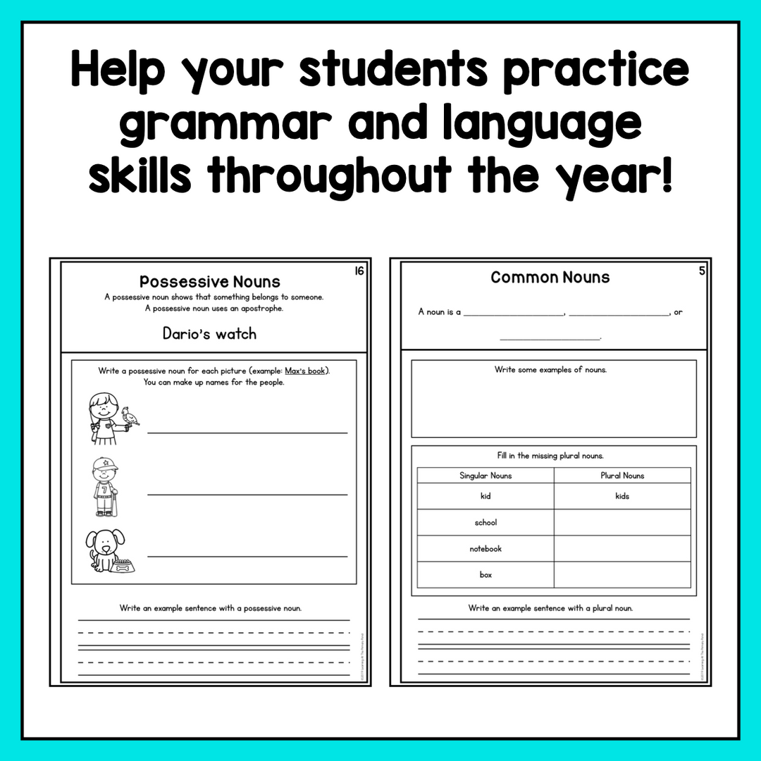 Second Grade Grammar – Learning at the Primary Pond