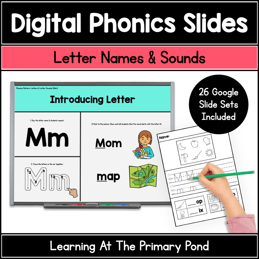 Alphabet Phonics Slides | Letter Names and Sounds | Google Slides Phon ...
