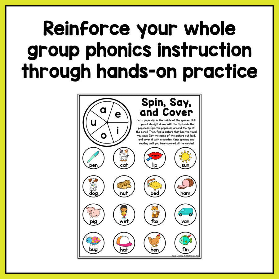 CVC Word Games: First Grade No-Prep Phonics – Learning at the Primary Pond