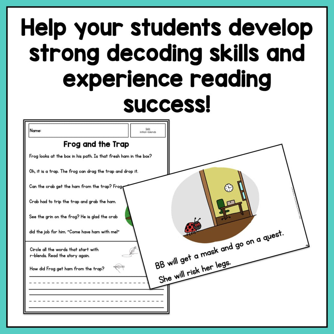 Decodable Readers | Beginning & Ending Blends Reading Passages | 1st G – Learning at the Primary ...