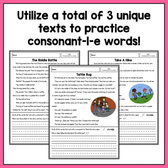 Decodable Readers | Consonant-L-E Words | Second Grade Set 4 | SOR ali ...