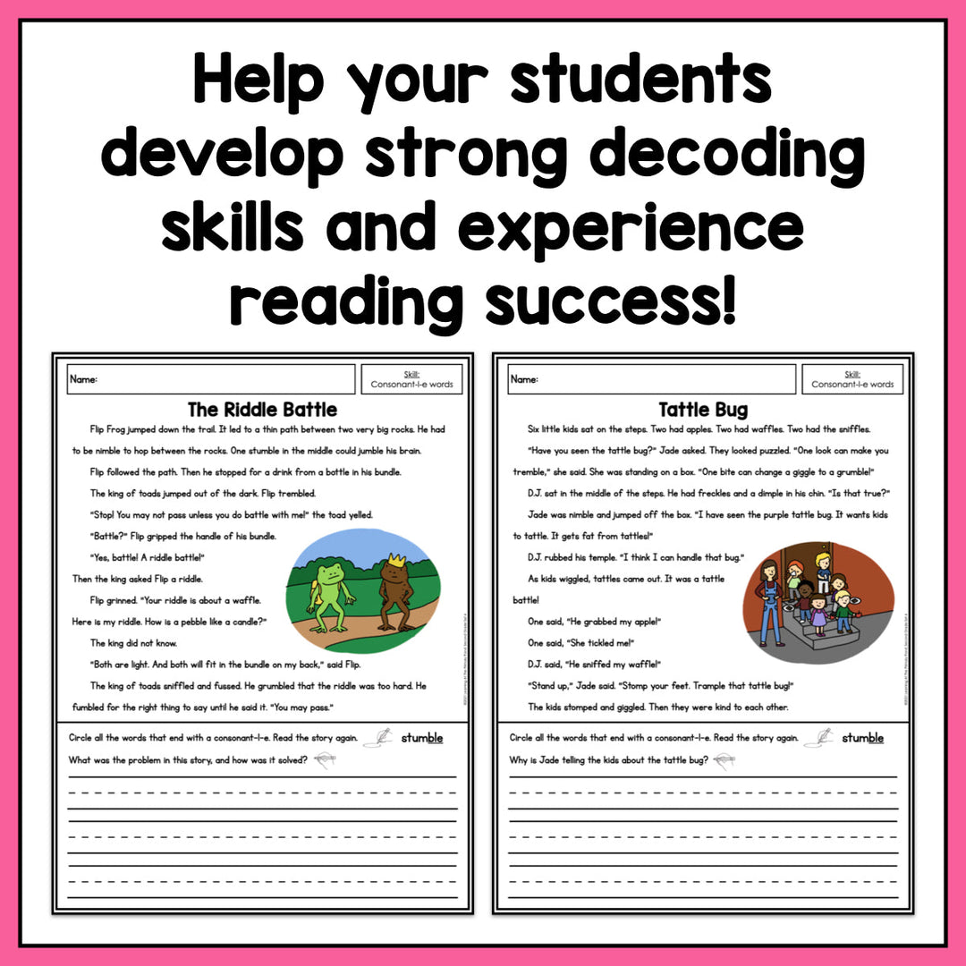 Decodable Readers | Consonant-L-E Words | Second Grade Set 4 | SOR ali ...