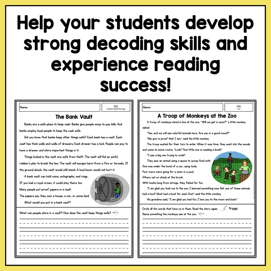 Decodable Readers | Diphthongs | Second Grade Set 7 | SOR aligned ...