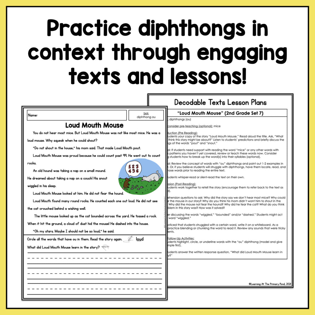 Decodable Readers | Diphthongs | Second Grade Set 7 | SOR aligned ...