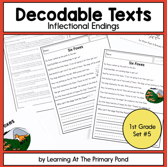 Decodable Readers | Inflectional Endings | First Grade Set 5 | SOR ali ...