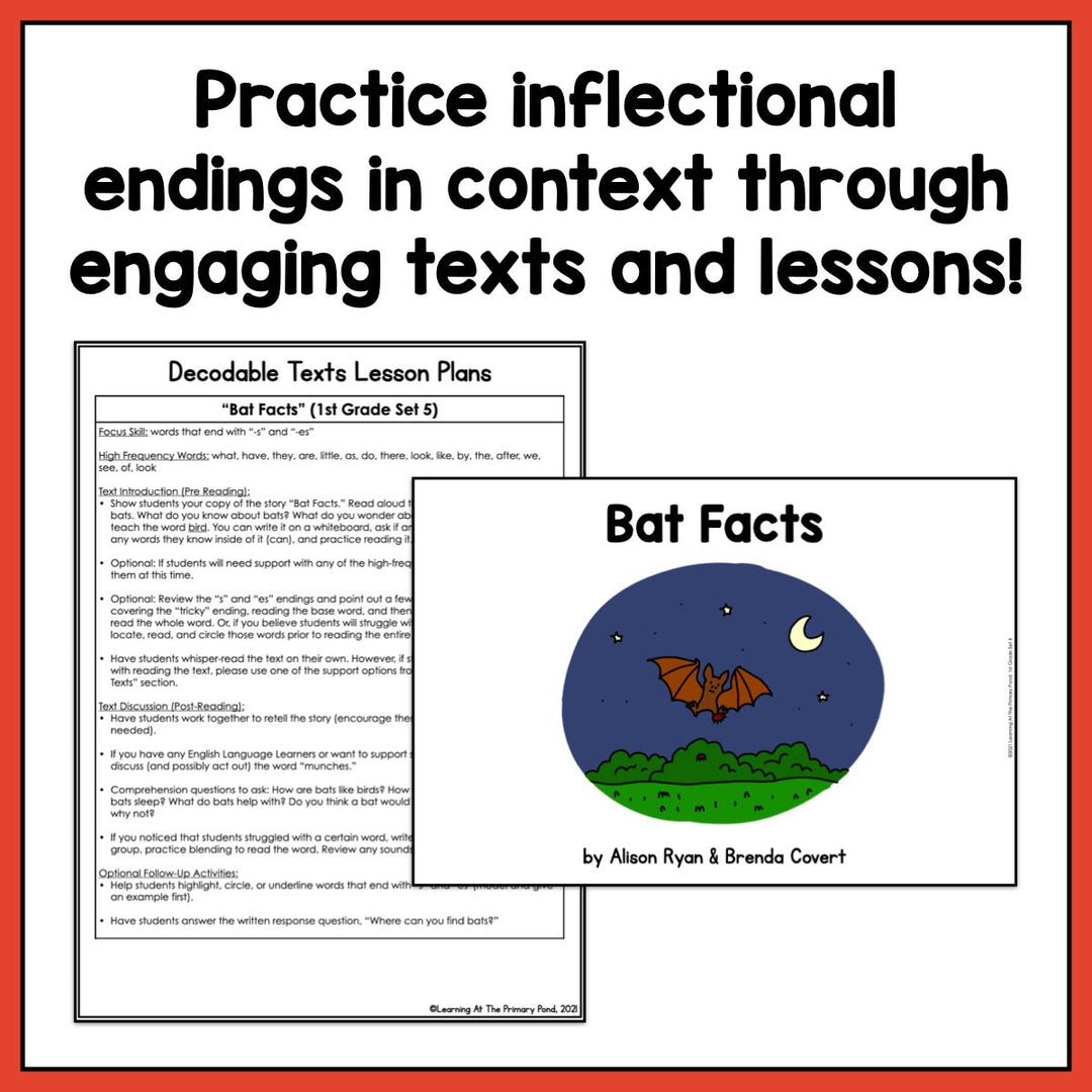 Decodable Readers | Inflectional Endings | First Grade Set 5 | SOR ali ...