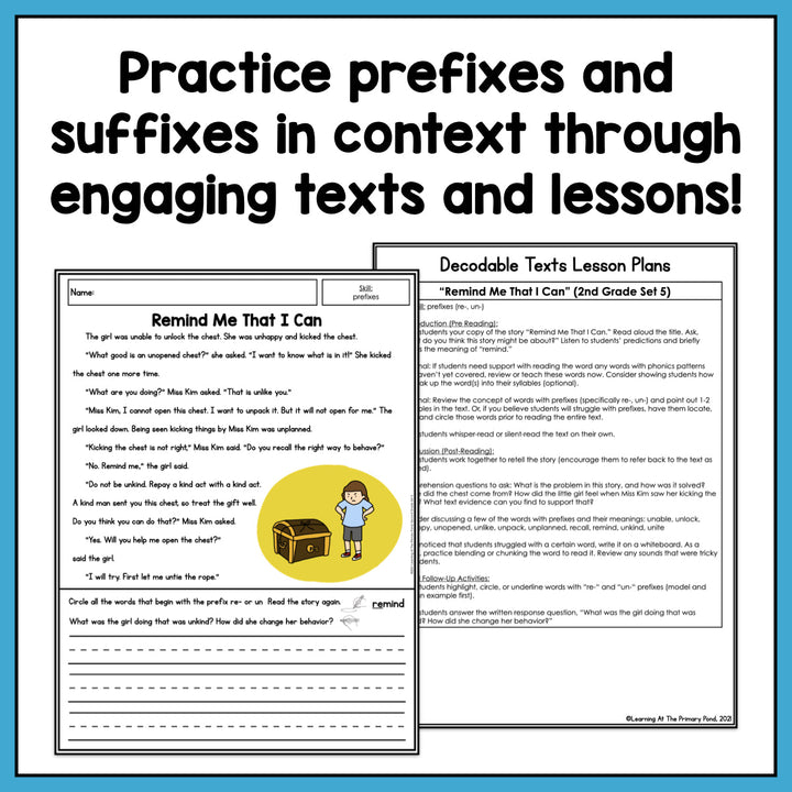 Decodable Readers | Prefixes and Suffixes | Second Grade Set 5 | SOR a ...