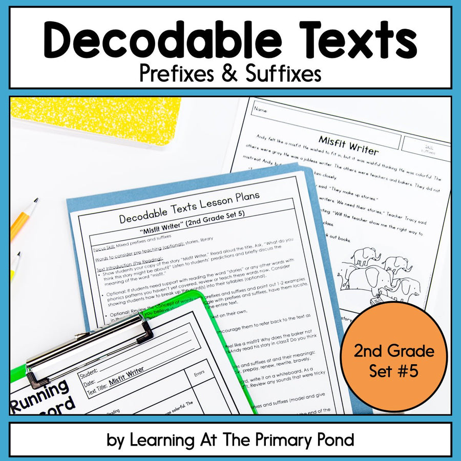 Decodable Readers | Prefixes and Suffixes | Second Grade Set 5 | SOR a ...