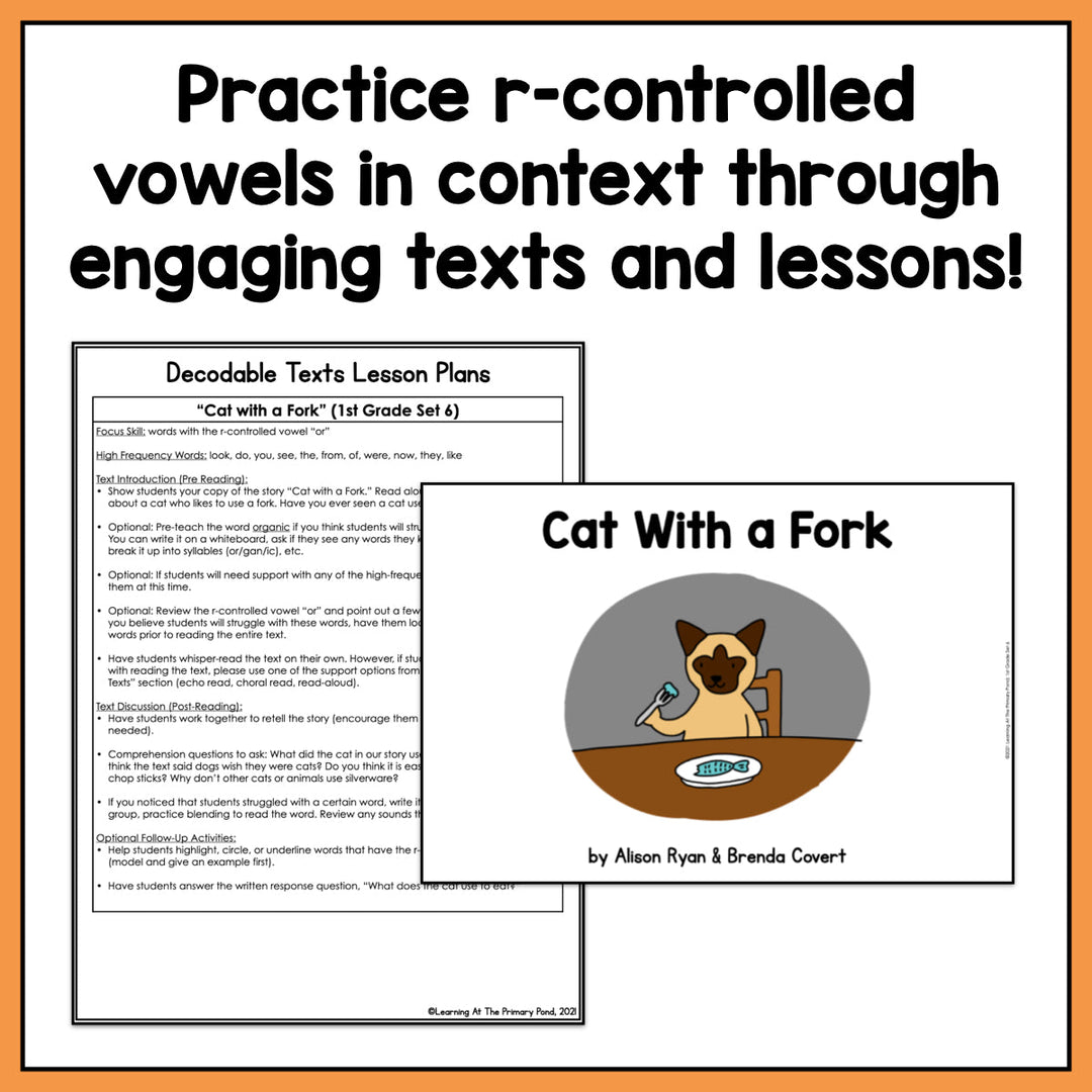 Decodable Readers | R-Controlled Vowels AR, ER, OR, IR, UR | First Gra ...