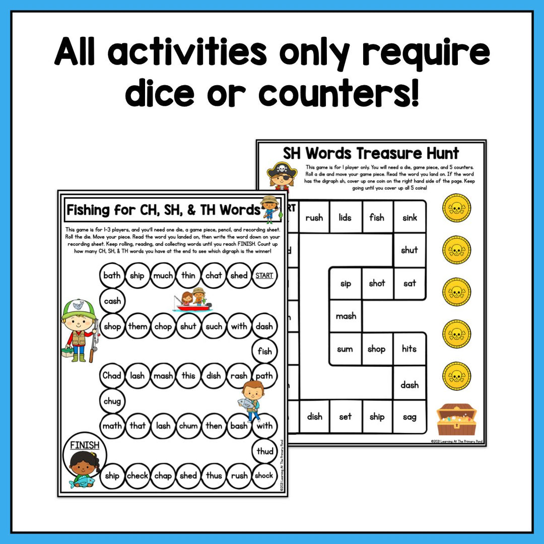 Digraph Games: Second Grade No-Prep Phonics – Learning at the Primary Pond