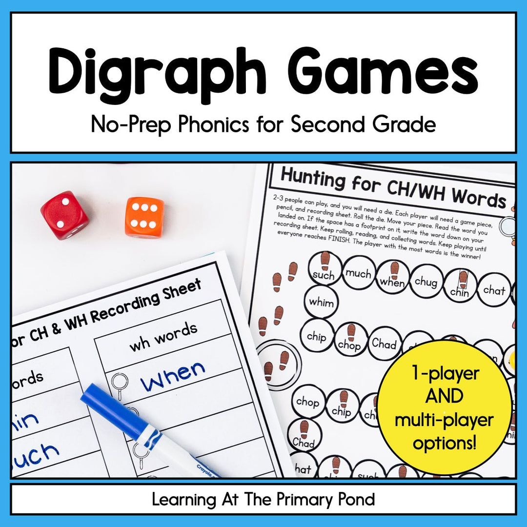 Digraph Games: Second Grade No-Prep Phonics – learning-at-the-primary-pond