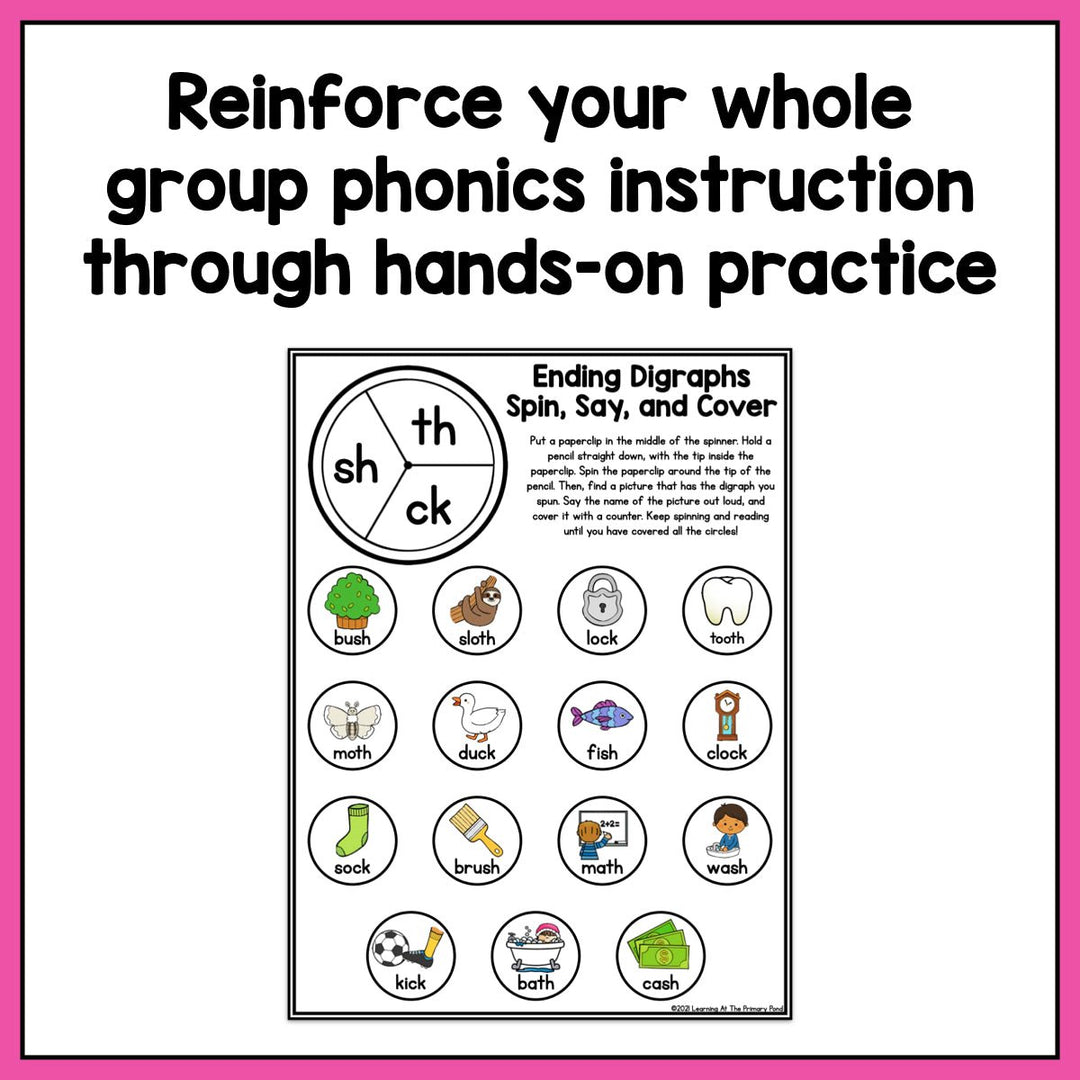 Digraphs Games: First Grade No-Prep Phonics – Learning at the Primary Pond