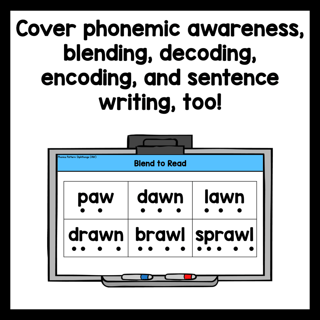 Diphthongs and OO Phonics Slides | Google Slides Phonics Digital Resou ...
