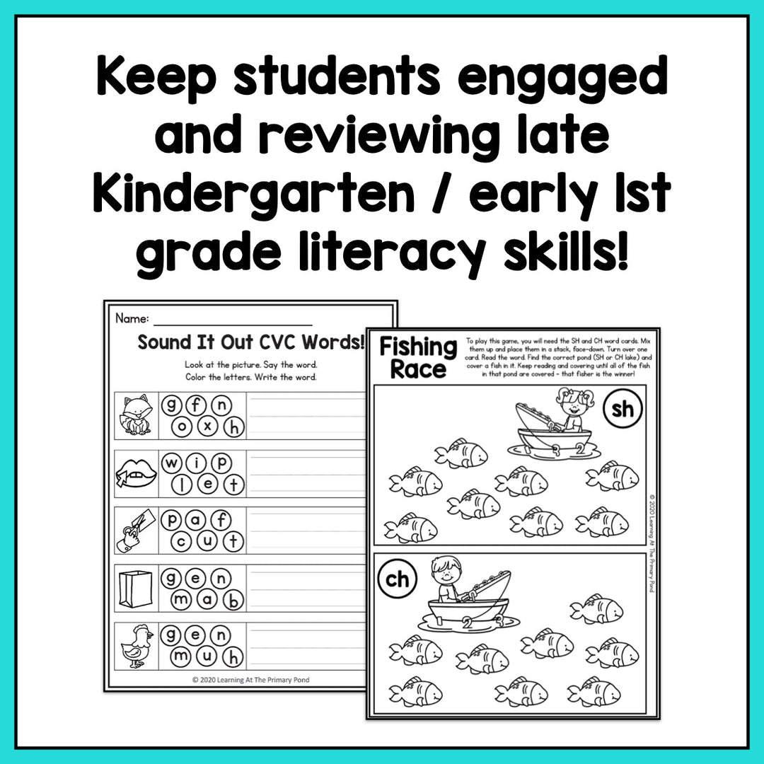 First Grade Back to School Literacy Packet: "I Can Work By Myself ...