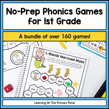 First Grade No-Prep Phonics Games Bundle – Learning at the Primary Pond