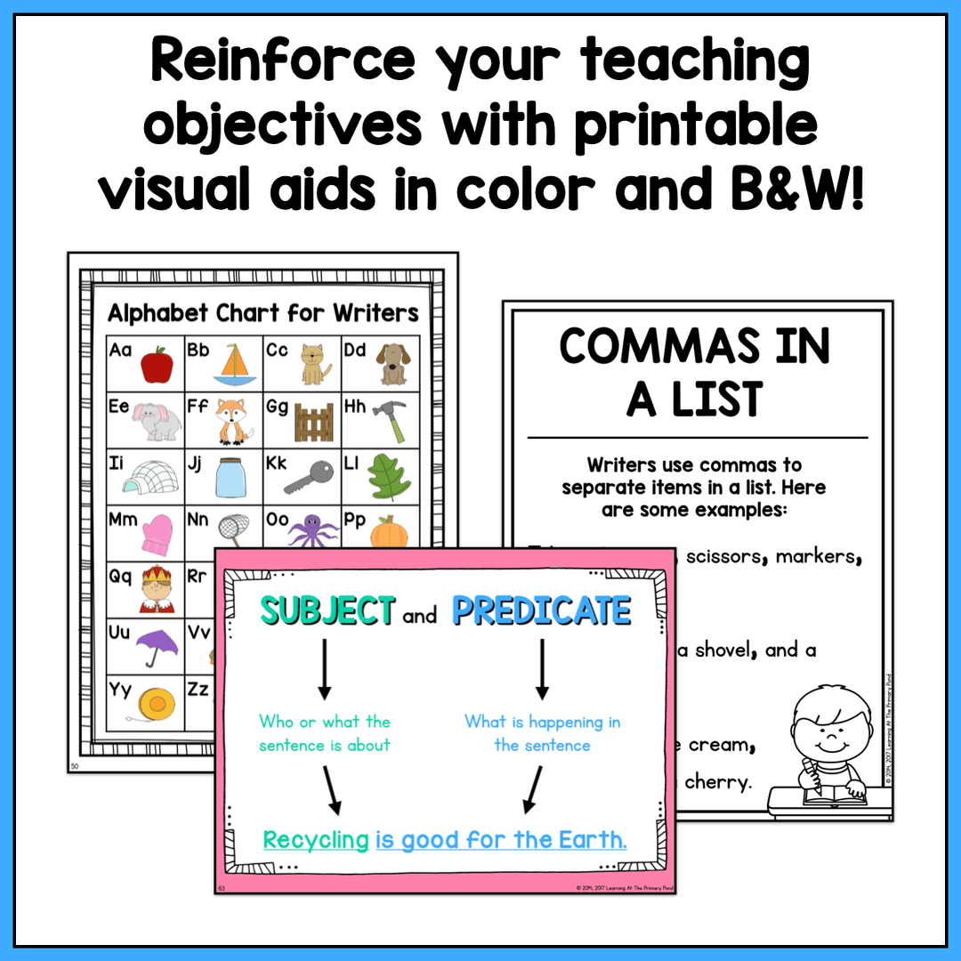 First Grade Writing Workshop Curriculum Bundle – Learning at the ...