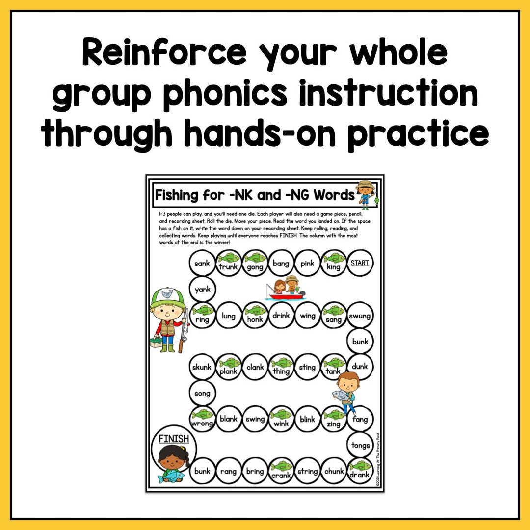 Glued Sounds Games: First Grade No-Prep Phonics – Learning at the ...