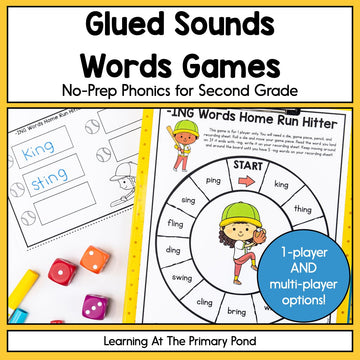 Glued Sounds Games (Welded Sounds Games): Second Grade No-Prep Phonics ...