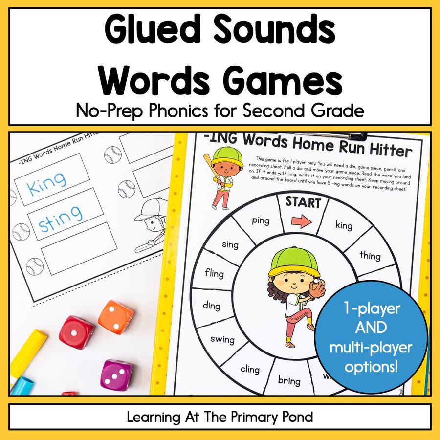 Glued Sounds Games (Welded Sounds Games): Second Grade No-Prep Phonics ...