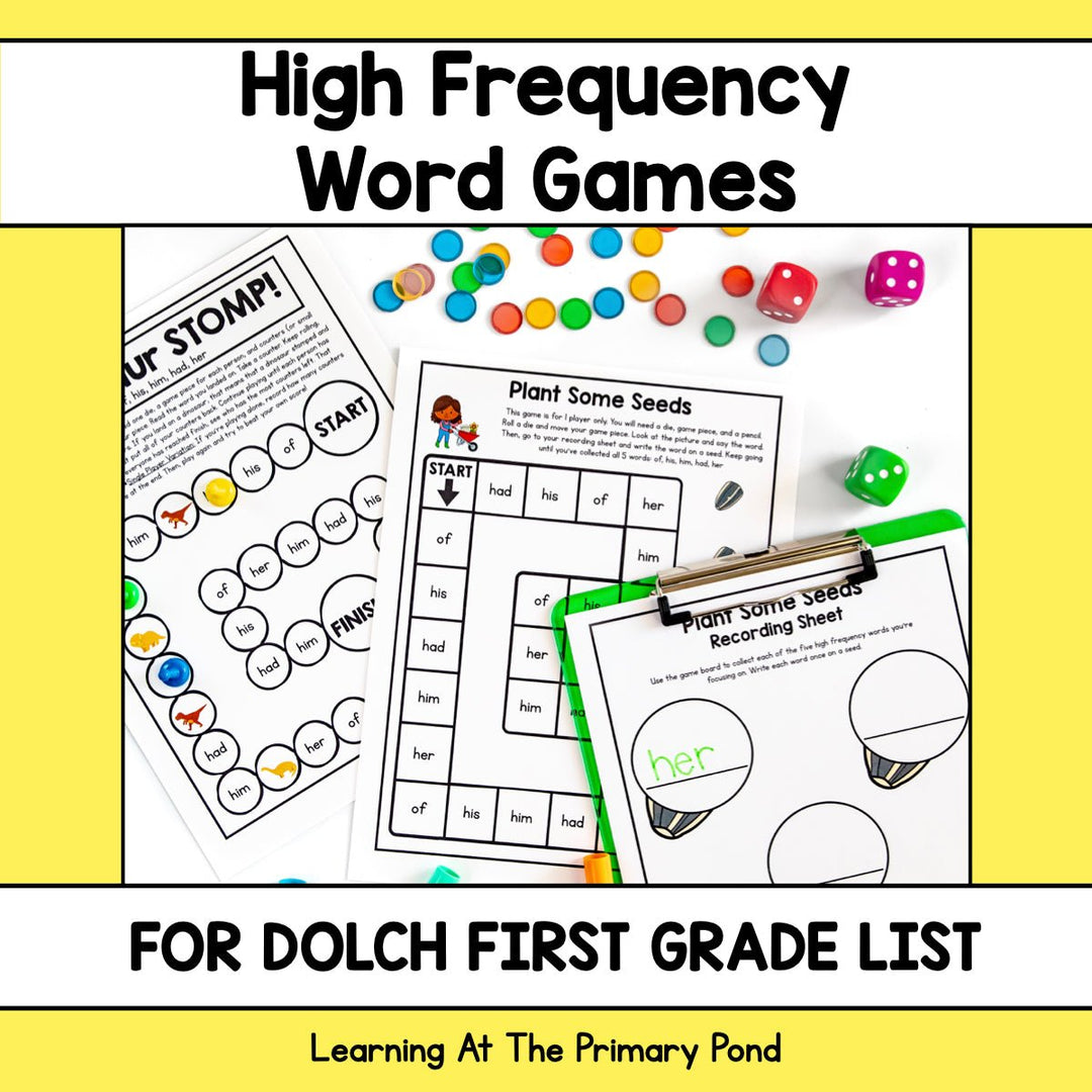 High Frequency Word Games | Dolch First Grade Words – learning-at-the ...