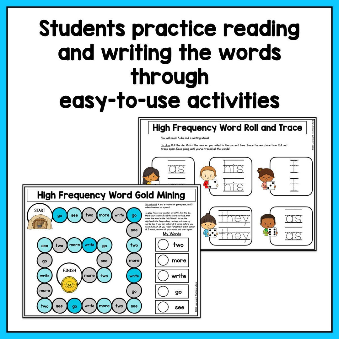 High Frequency Word Games | Fry’s First 100 Sight Words – Learning at ...