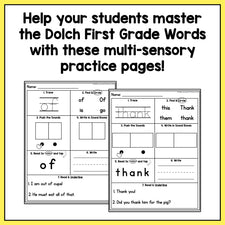 High Frequency Word Worksheets | Dolch Sight Word List First Grade ...
