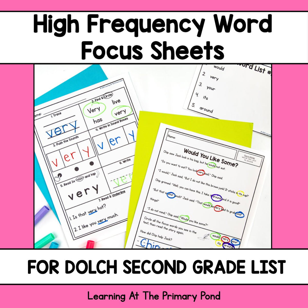 High Frequency Word Worksheets | Dolch Sight Word List Second Grade ...