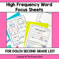 High Frequency Word Worksheets | Dolch Sight Word List Second Grade ...