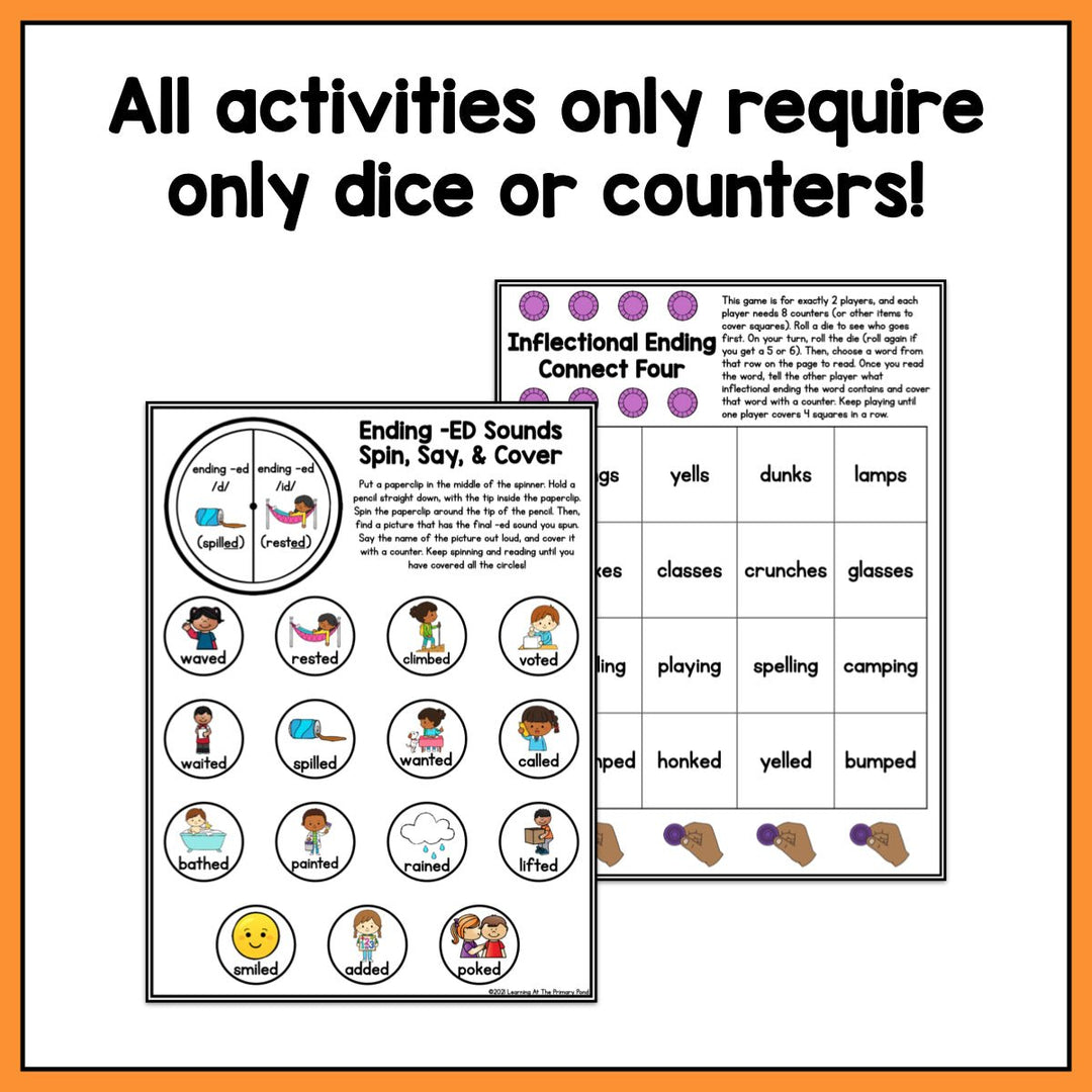 Inflectional Endings Games: Second Grade No-Prep Phonics – Learning at ...