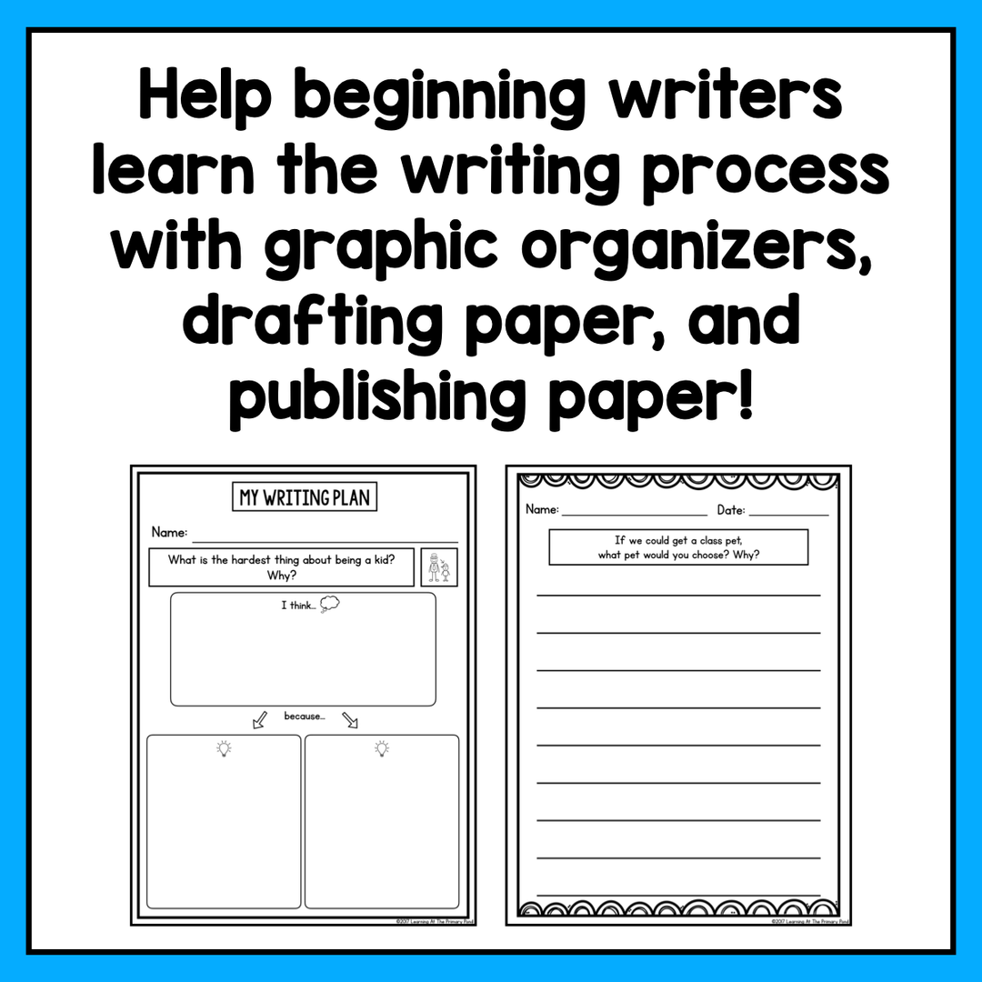 Kindergarten Writing Prompts | Informational, Narrative, Opinion Writi ...